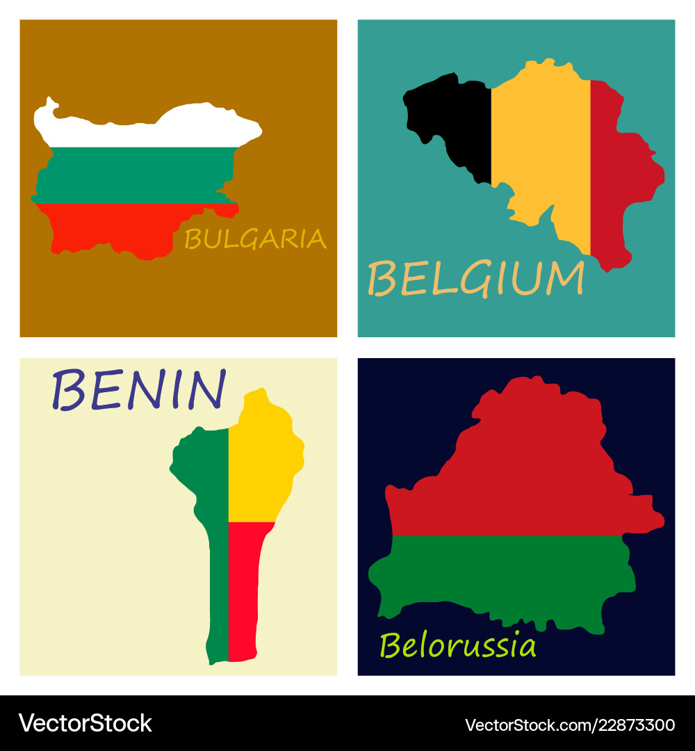 World map-countries in color on white background Vector Image