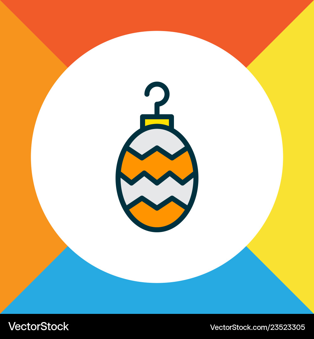 Bauble icon colored line symbol premium quality Vector Image