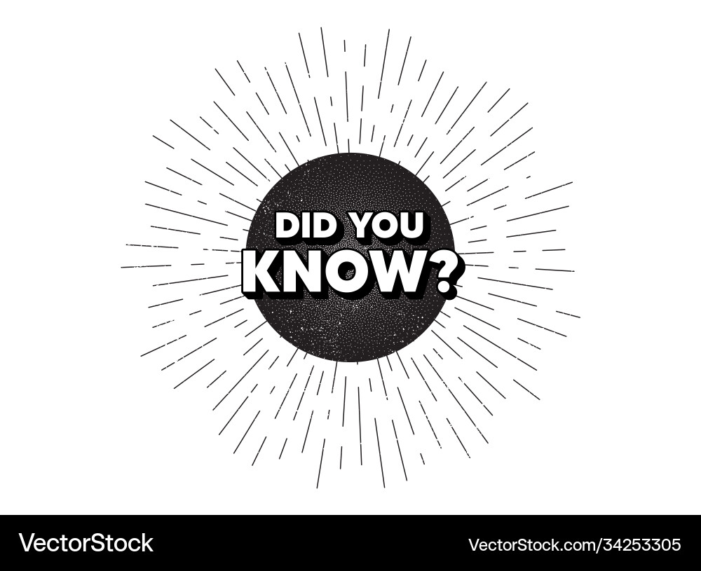 Did you know symbol special offer question sign Vector Image