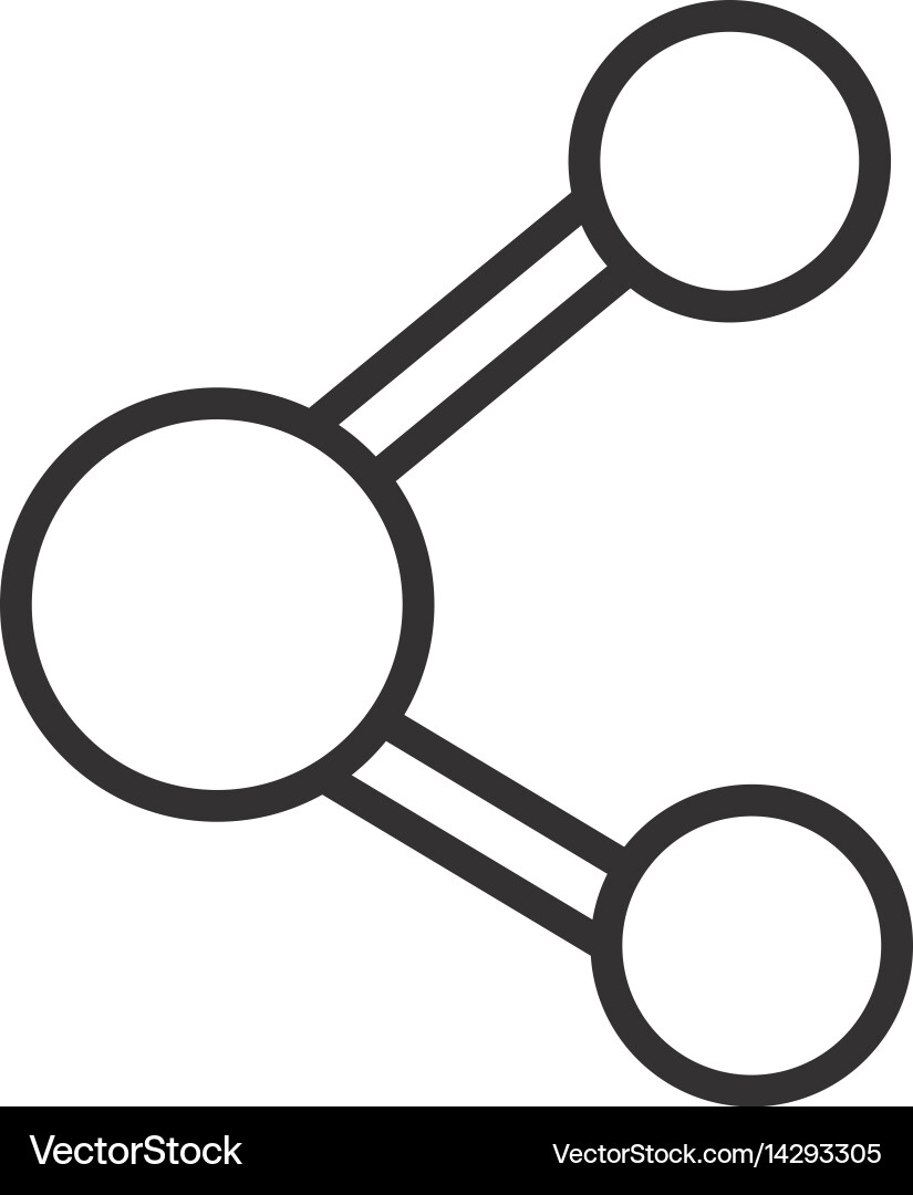 Figure social digital share symbol icon Royalty Free Vector