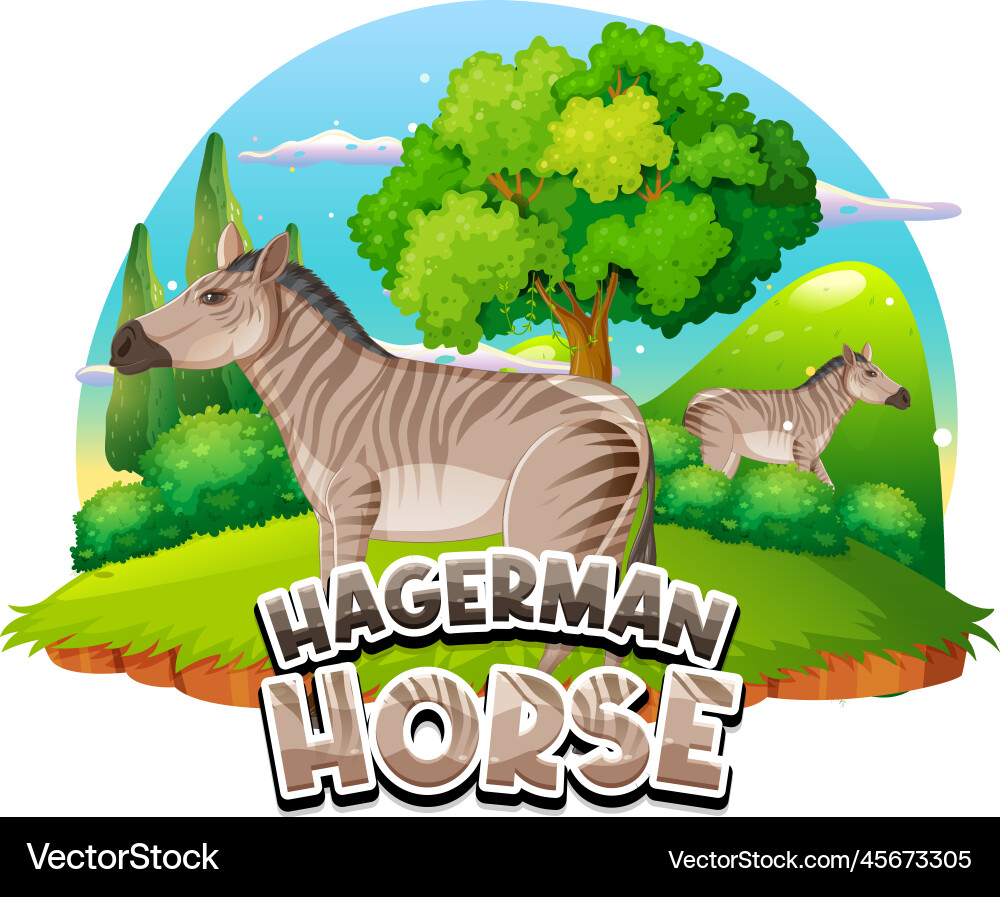Hagerman horse extinction animal Royalty Free Vector Image