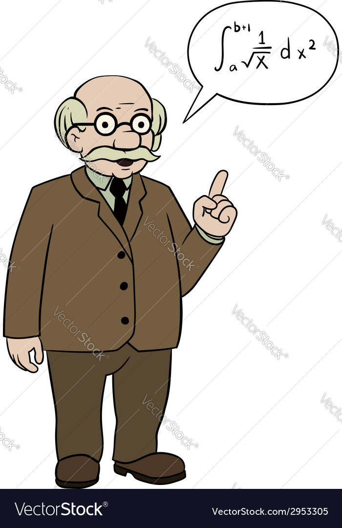 Math professor Royalty Free Vector Image - VectorStock