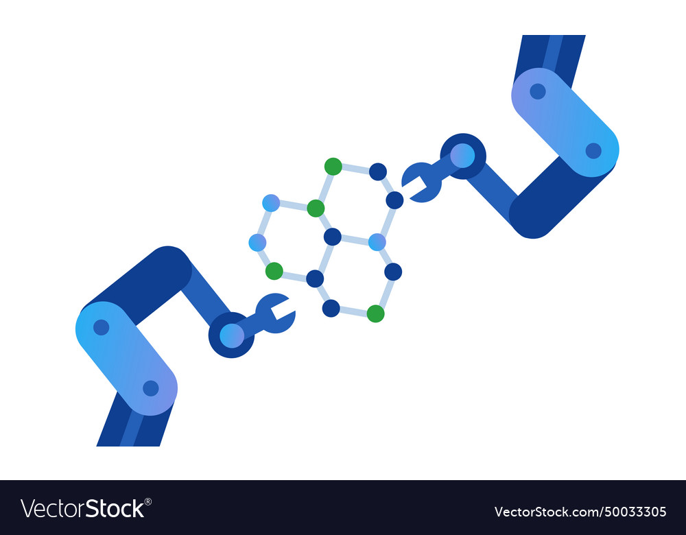 Molecular Nano Technology Molecules Synthetic Vector Image