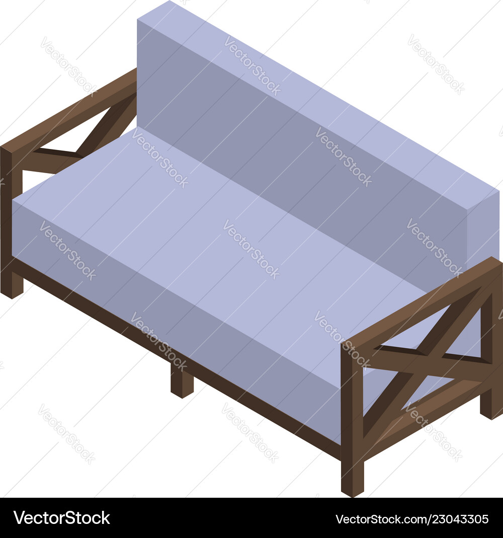 Retro sofa icon isometric style Royalty Free Vector Image