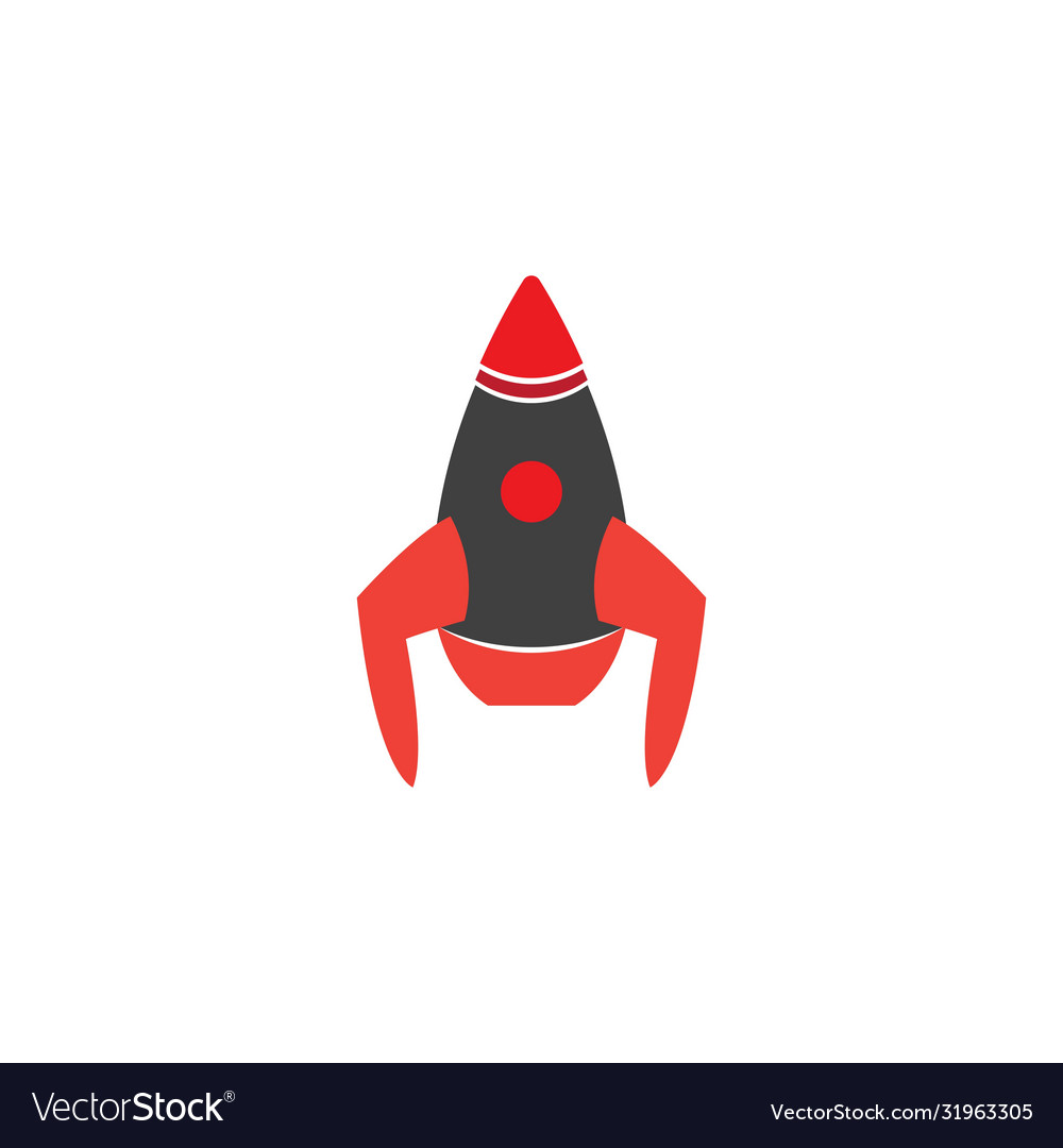 Rocket design template icon Royalty Free Vector Image