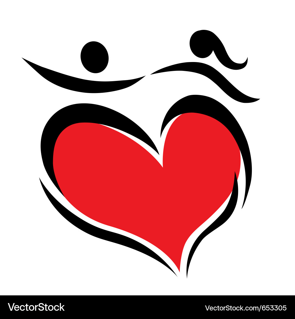 Symbol couple in love Royalty Free Vector Image