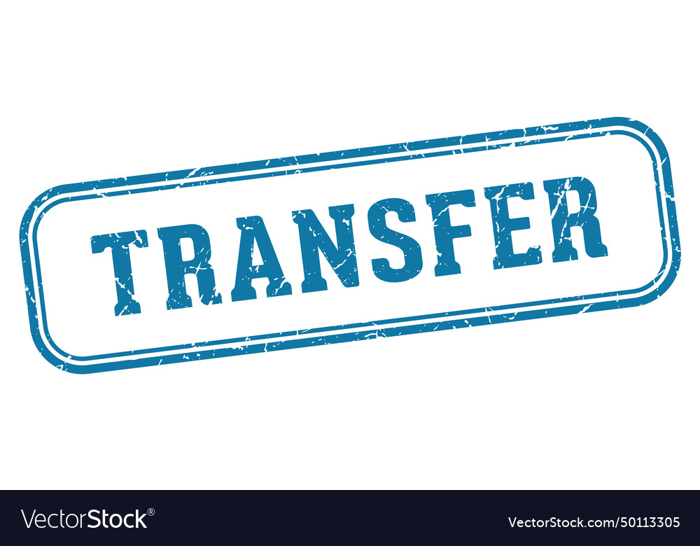 Transfer stamp transfer rectangular stamp on Vector Image