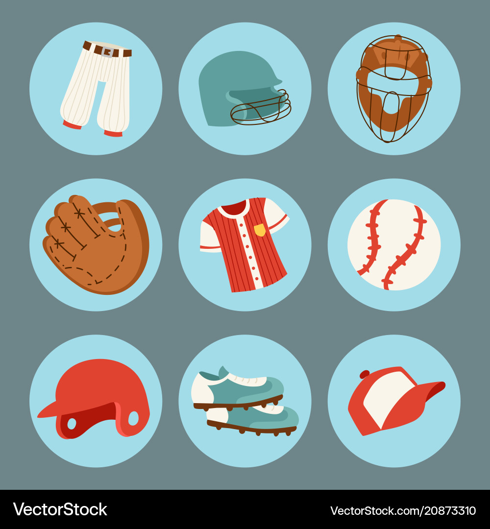 Baseball sport competition game team symbol Vector Image