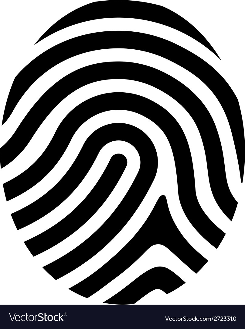 Drawing Fingerprint Symbol Royalty Free Vector Image
