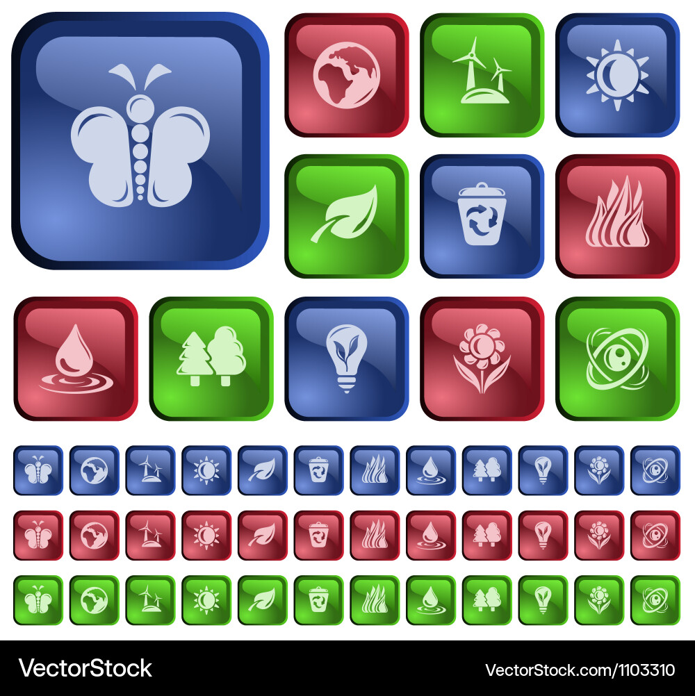 Environment buttons Royalty Free Vector Image - VectorStock