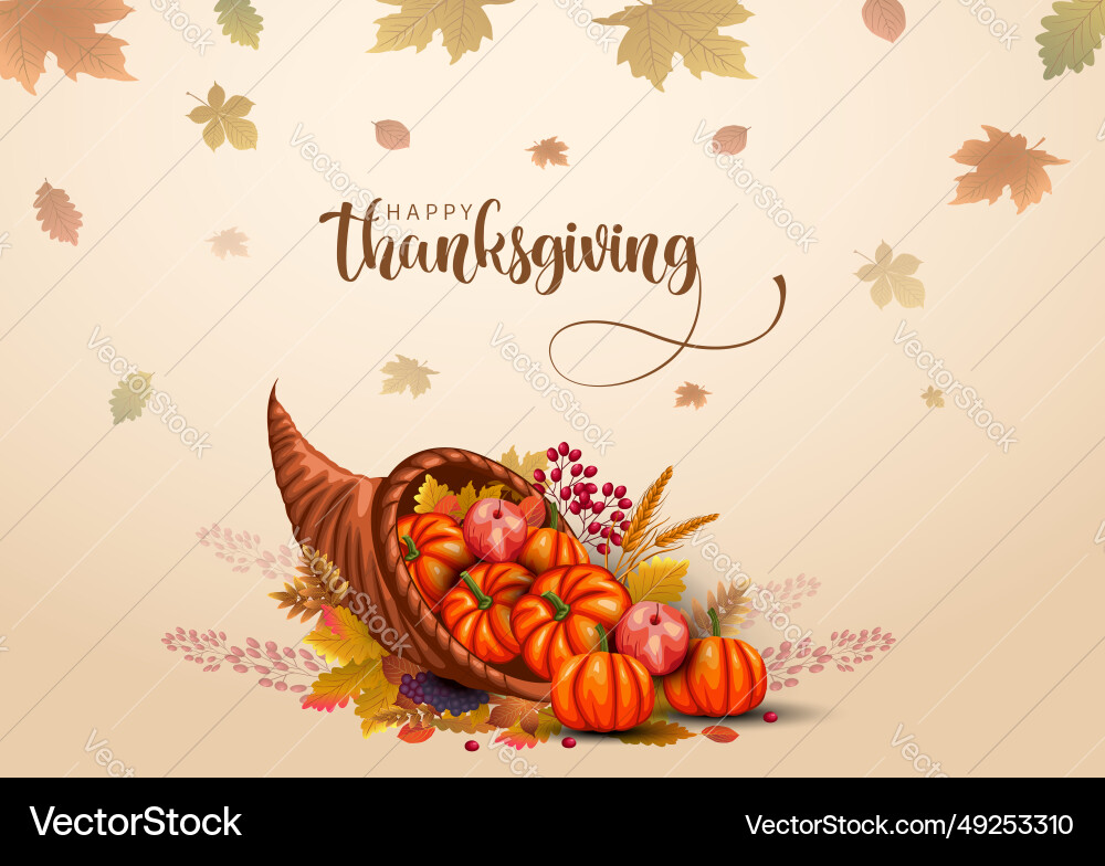 Happy thanksgiving poster design Royalty Free Vector Image