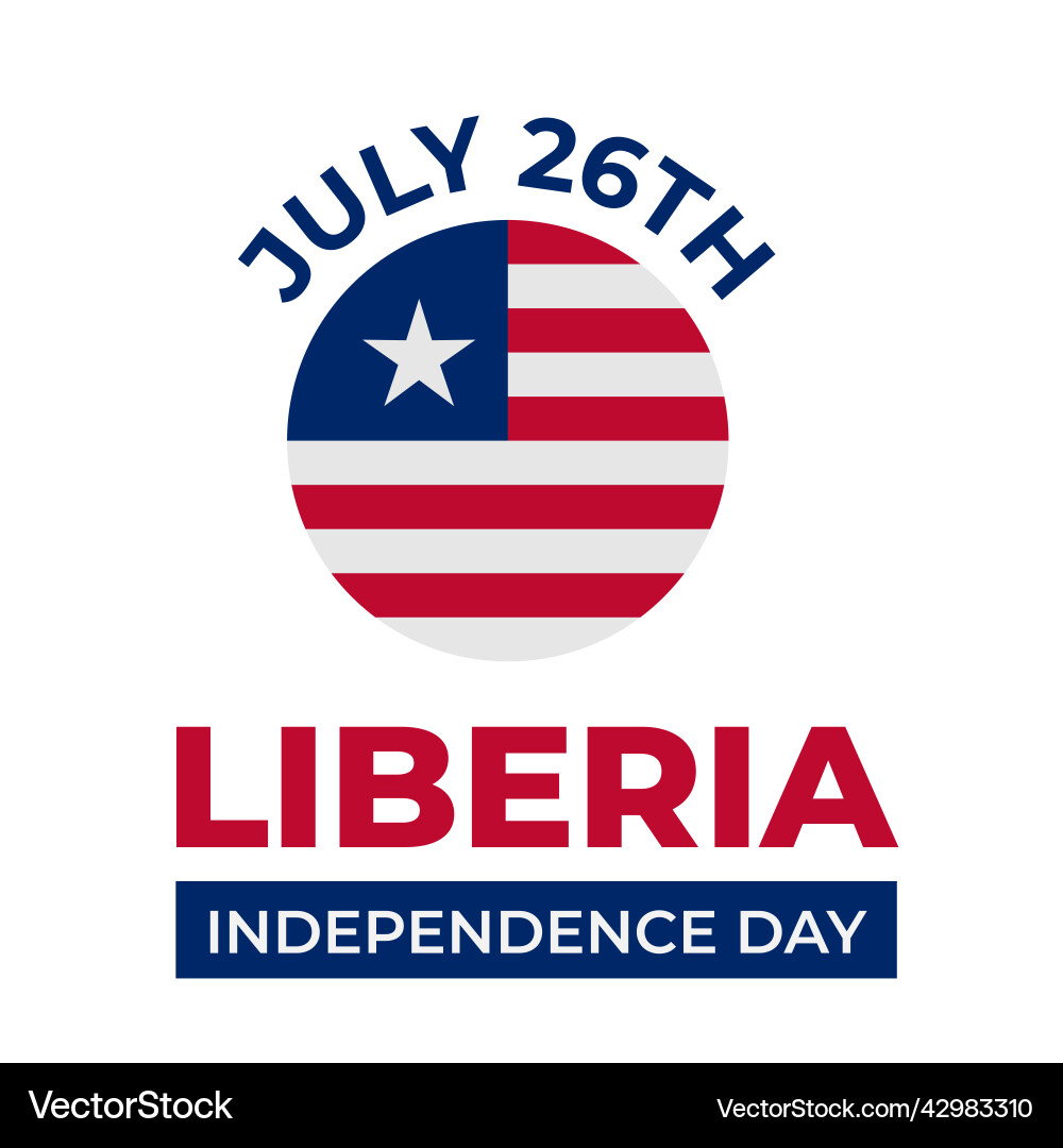 Liberia independence day typography poster Vector Image