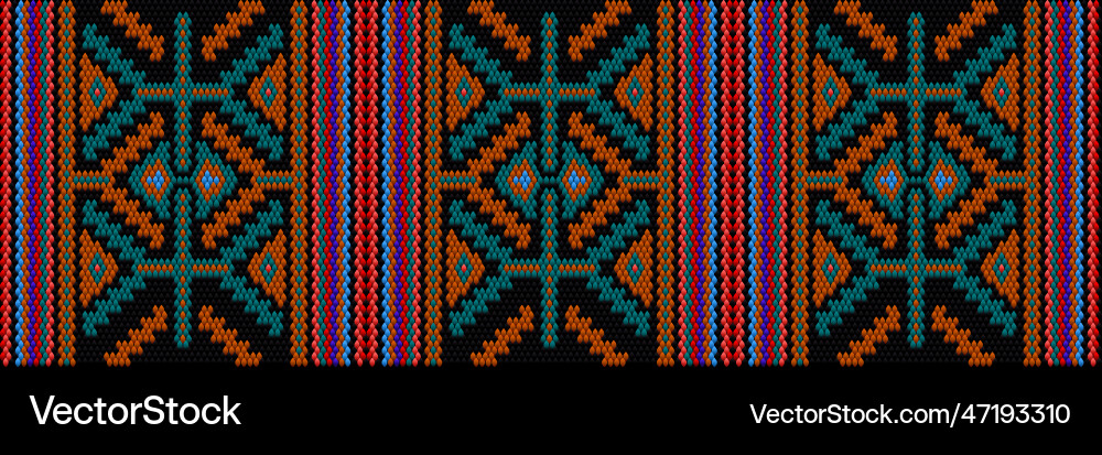 Pattern ornament tracery mosaic ethnic folk Vector Image