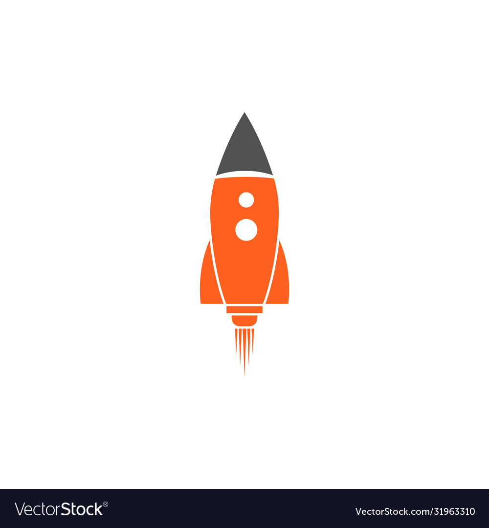 Rocket design template icon Royalty Free Vector Image