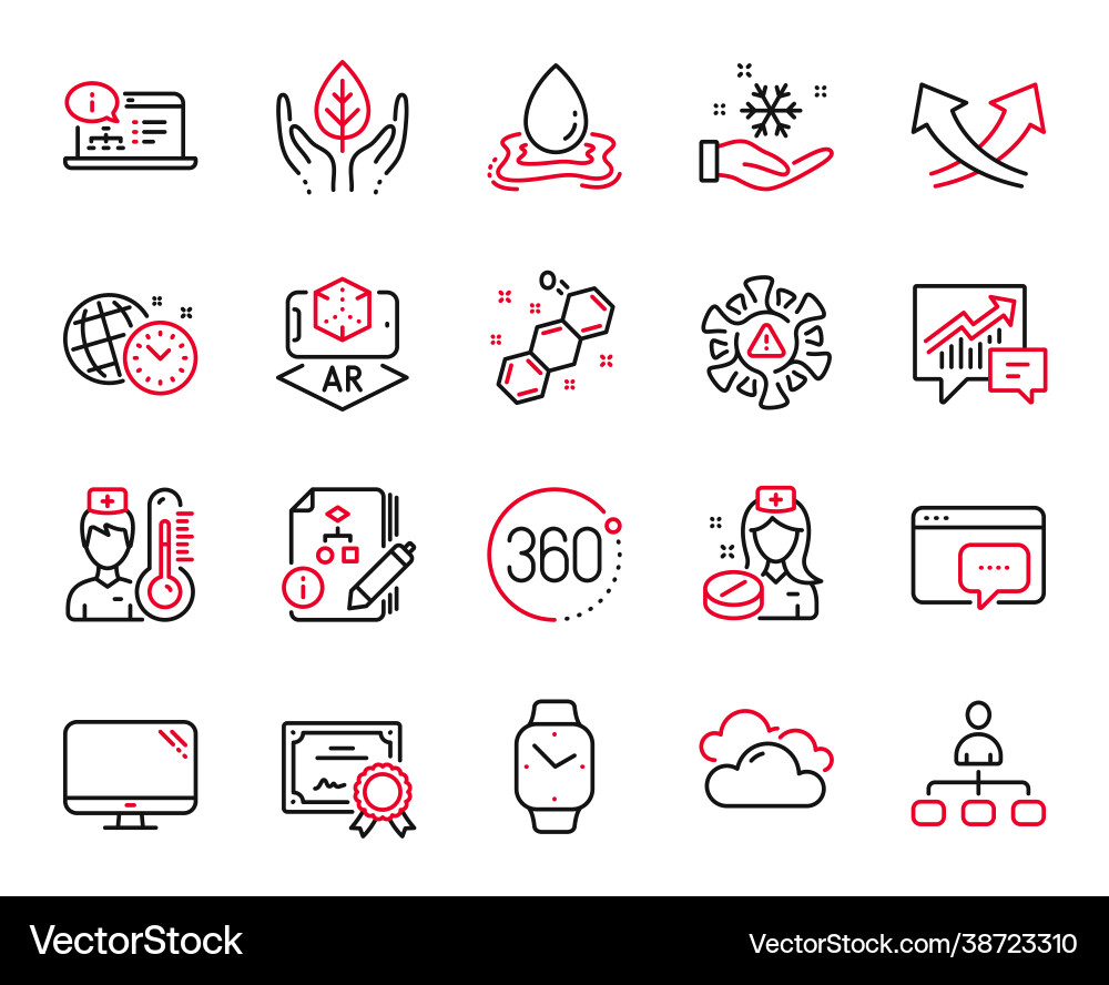 Set science icons related to water Royalty Free Vector Image