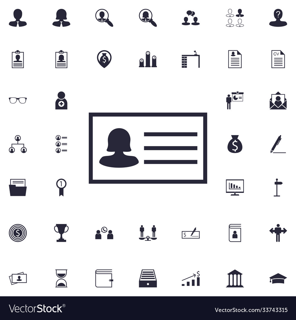 Business card icon Royalty Free Vector Image - VectorStock