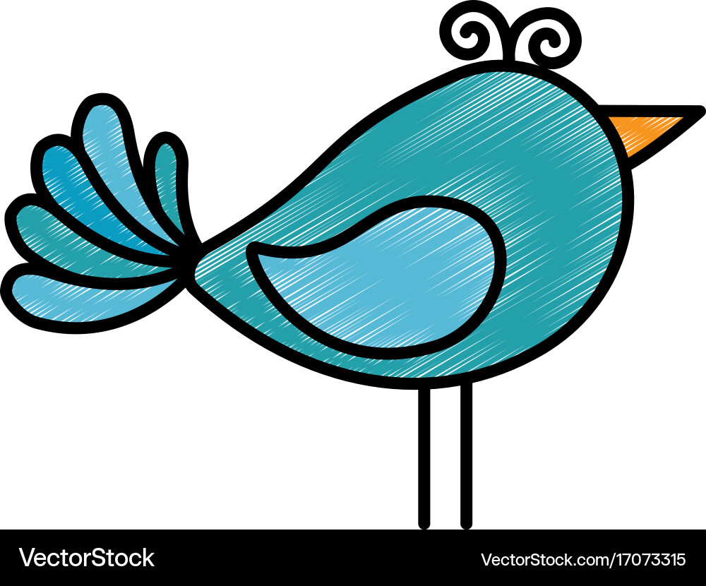 Cute birdie cartoon Royalty Free Vector Image - VectorStock