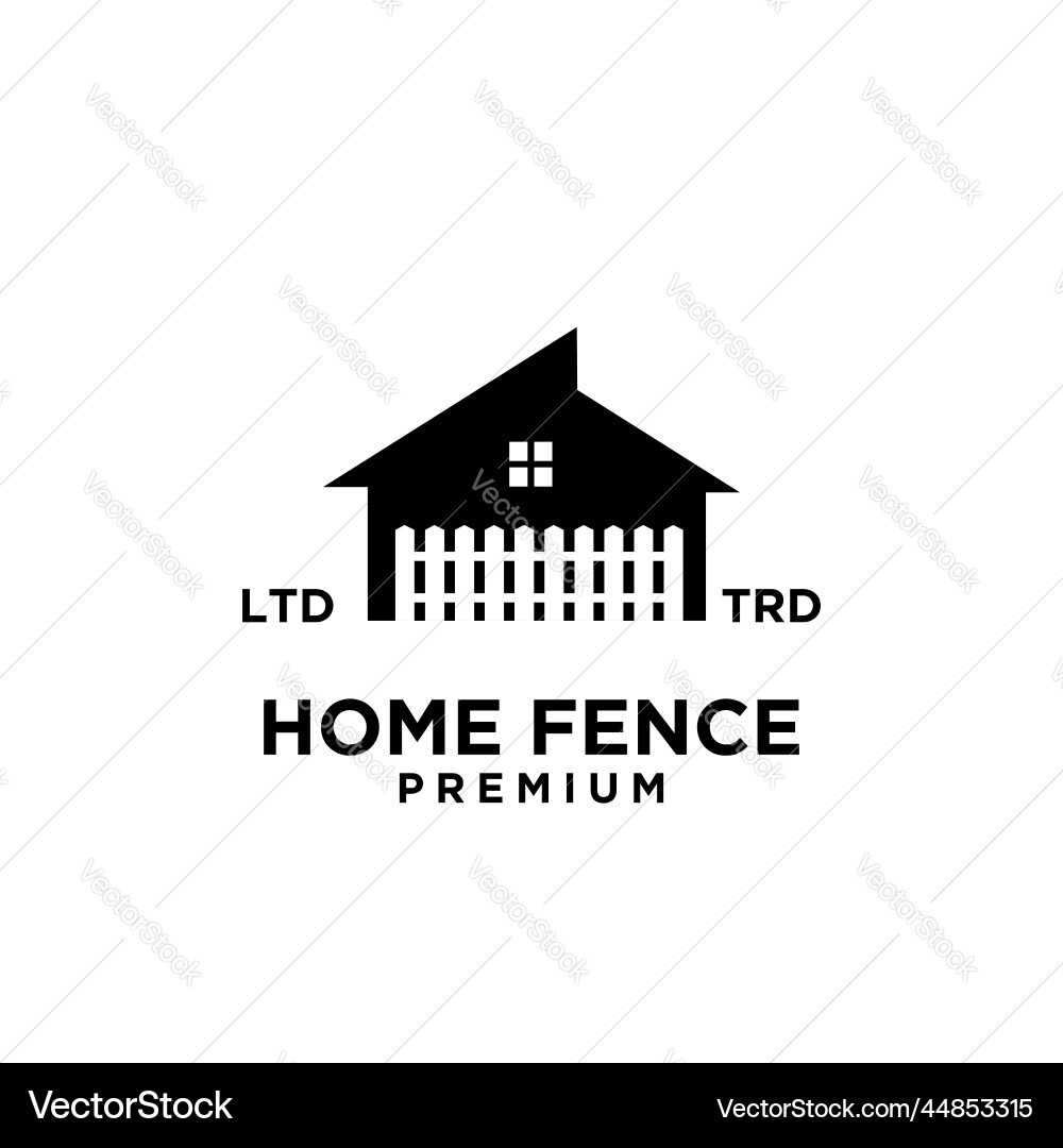Home fence logo design Royalty Free Vector Image