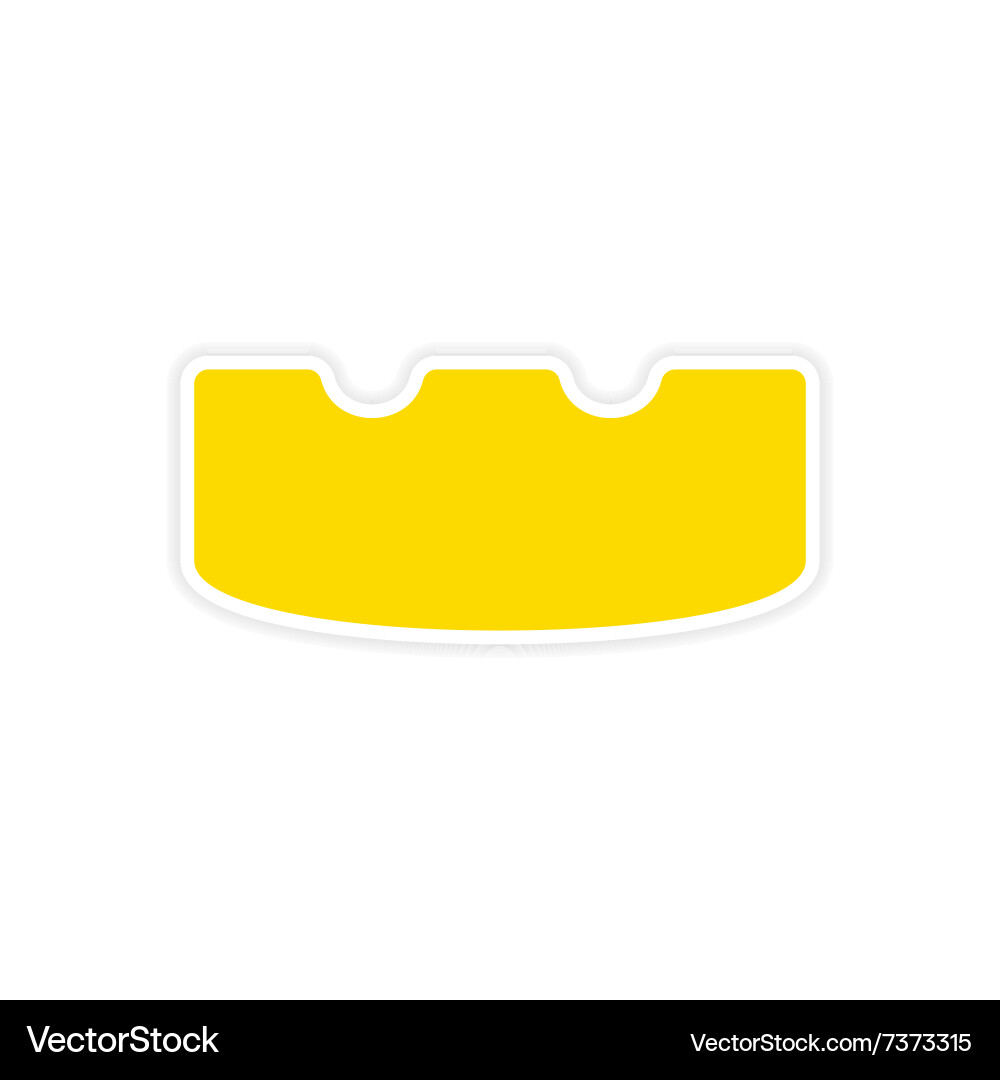 Icon sticker realistic design on paper ashtray Vector Image