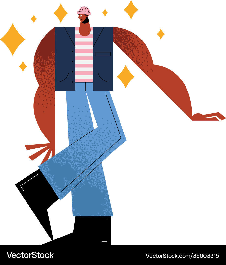 Man cartoon with jeans design Royalty Free Vector Image