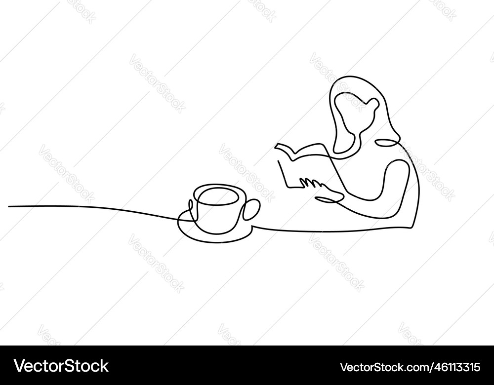 One continuous single line of hand drawn Vector Image