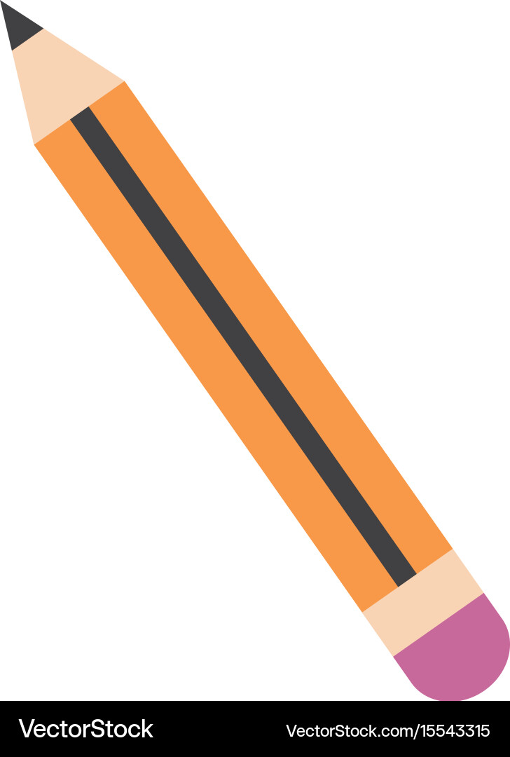 Pencil school isolated icon Royalty Free Vector Image