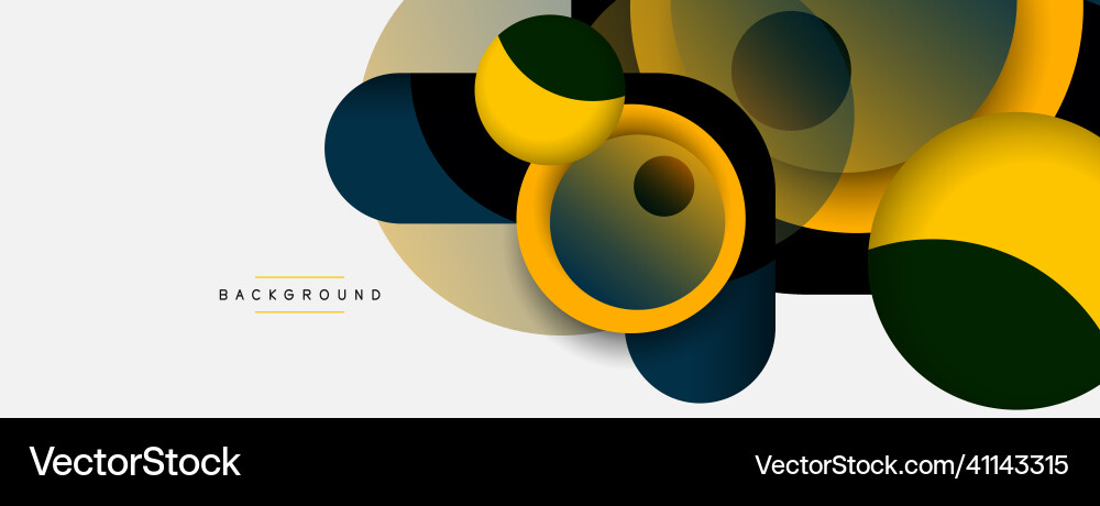 Round shapes circles minimal geometric Royalty Free Vector