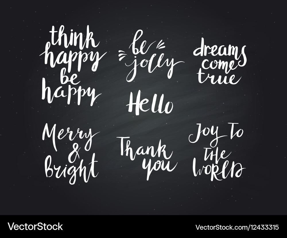 Set of calligraphic text Royalty Free Vector Image