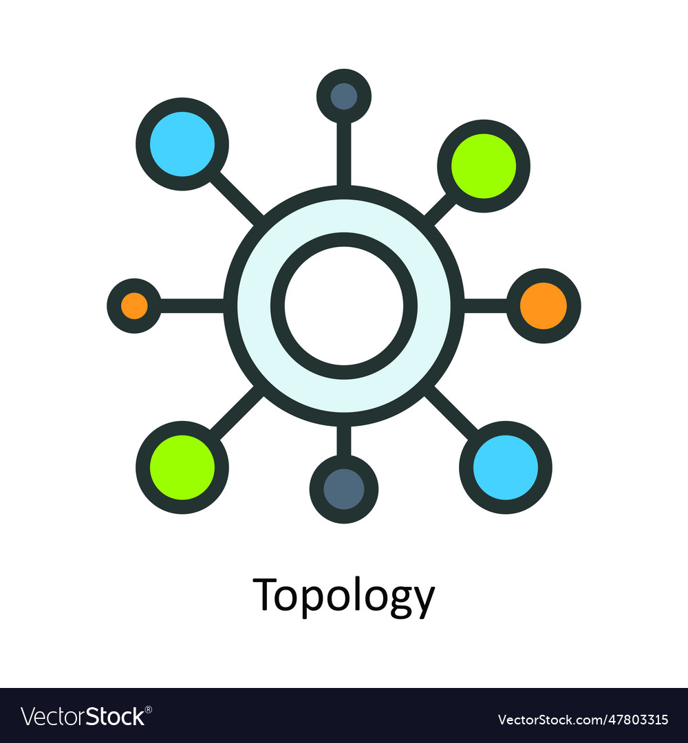 Topology fill outline icon design Royalty Free Vector Image