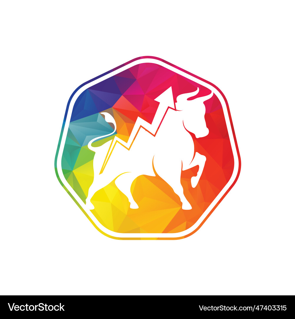 Trade bull logo icon Royalty Free Vector Image