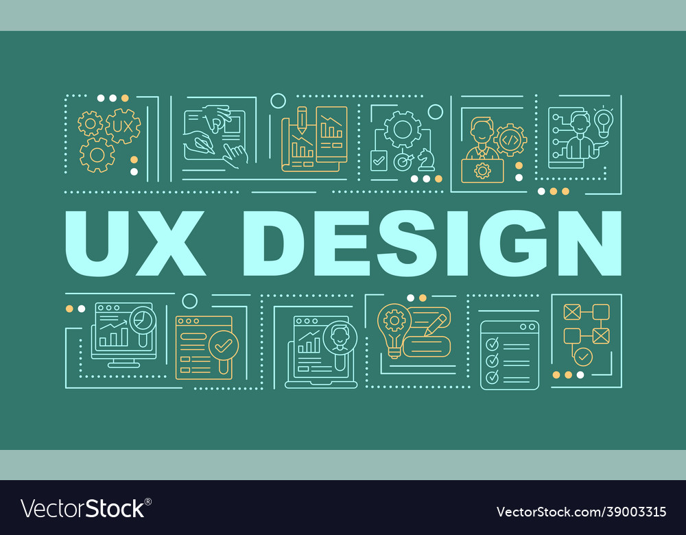 Ux design word concepts banner Royalty Free Vector Image