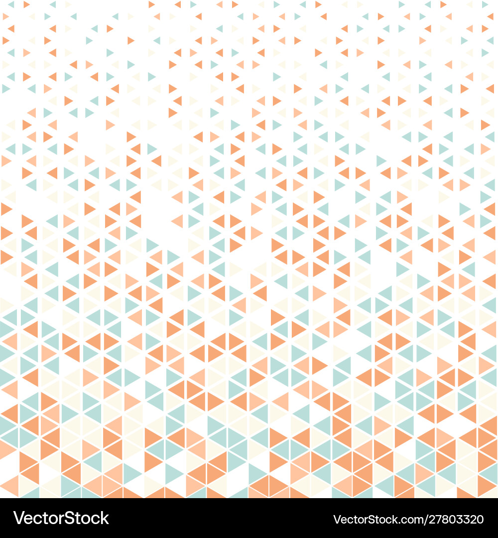 Abstract geometric pastel color halftone triangle Vector Image