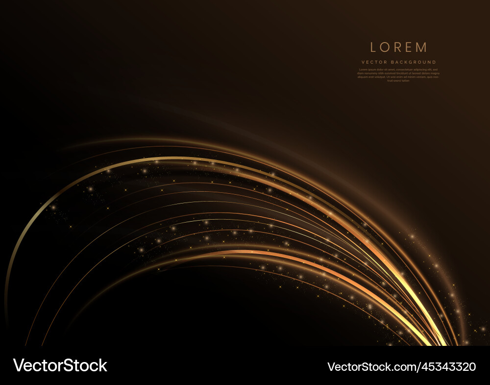 Abstract luxury golden wave lines curved Vector Image