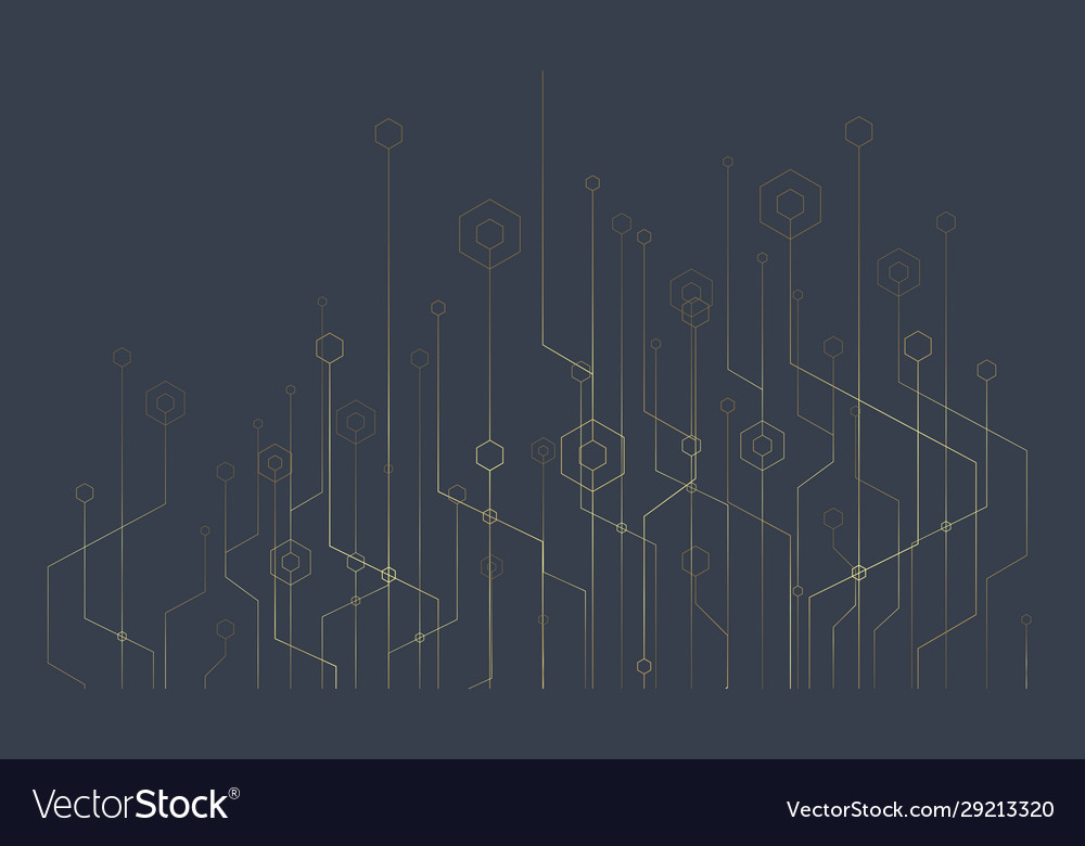 Abstract technology connection lines background Vector Image