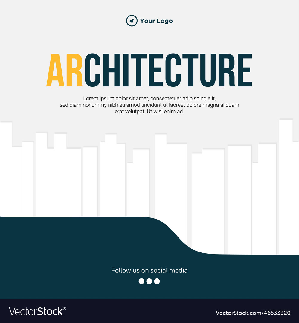Architecture banner design template Royalty Free Vector