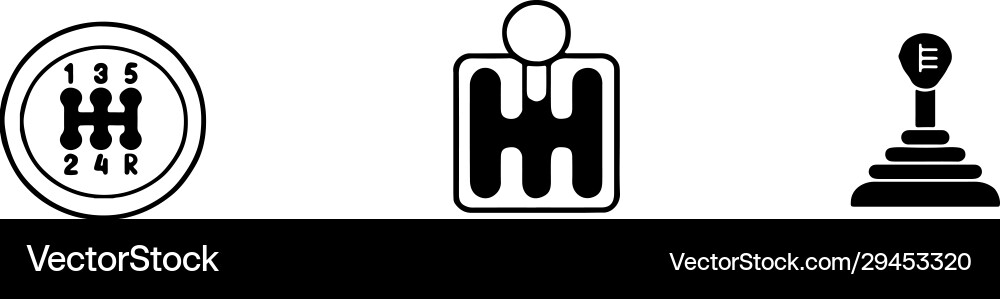 Car gearbox icon isolated on white background Vector Image