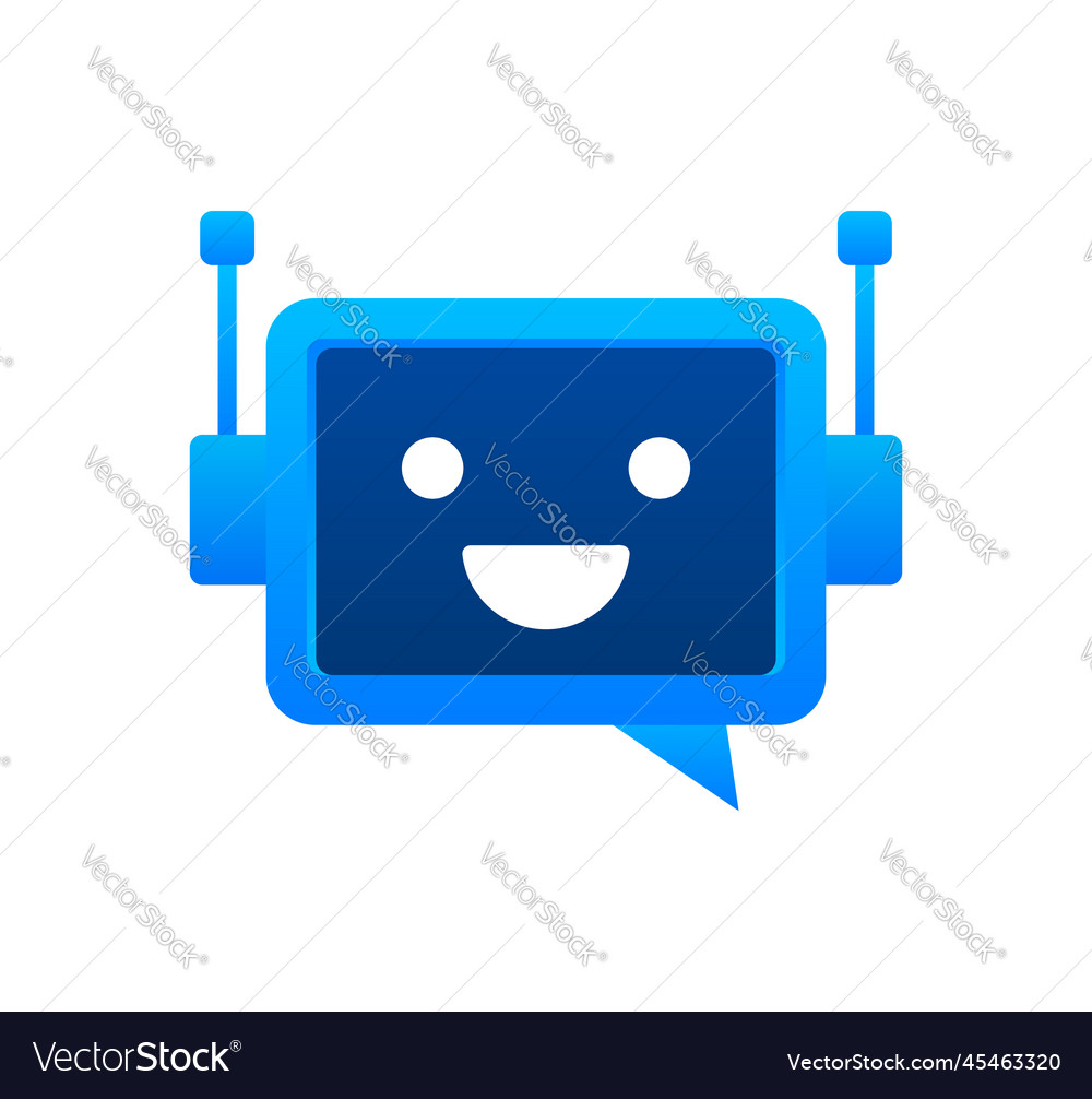Chat bot using laptop computer robot virtual Vector Image Chat bot using laptop computer robot virtual Vector Image