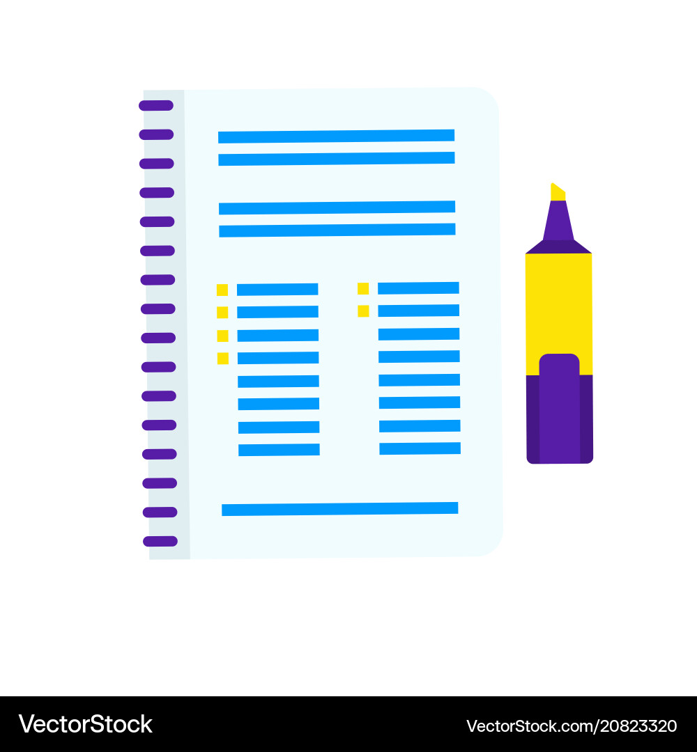 Checklist on a sheet of paper Royalty Free Vector Image