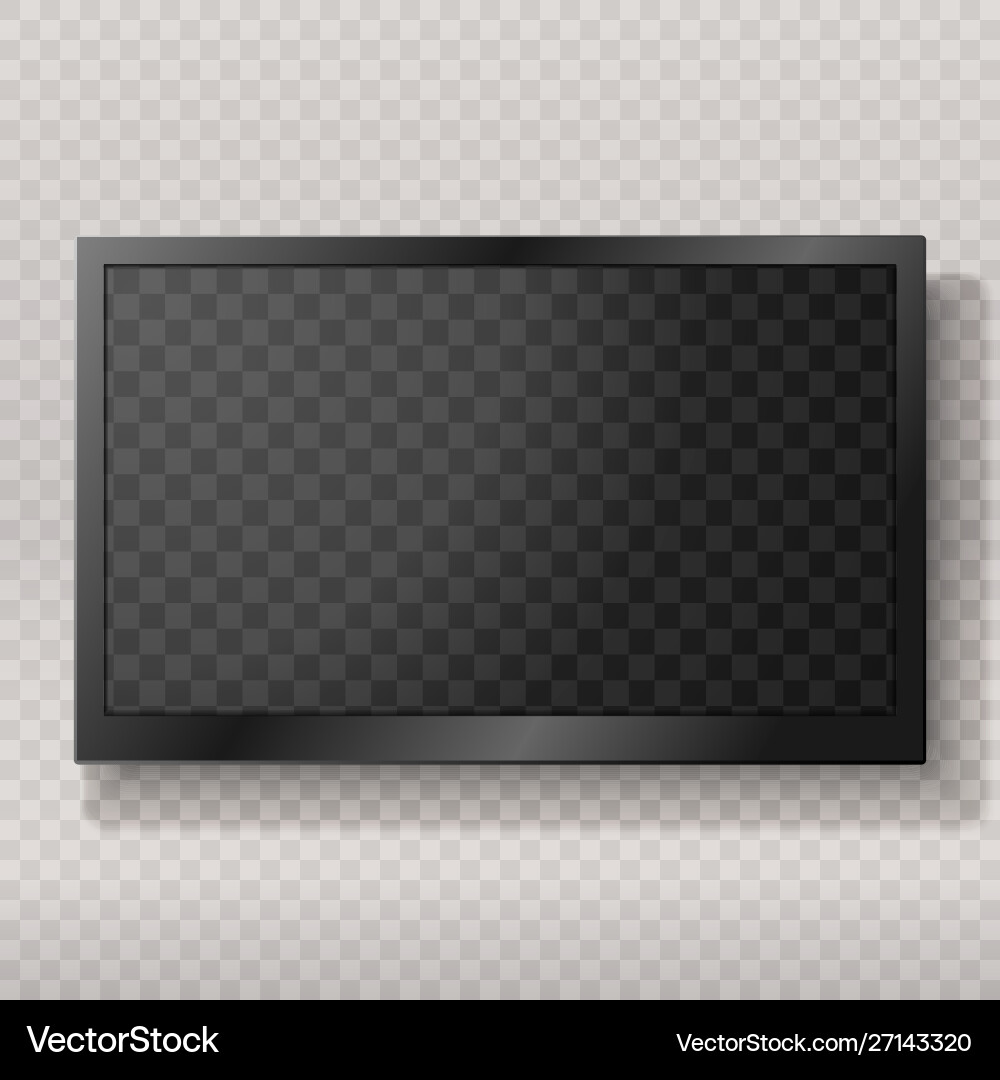 Flat led monitor computer or frame isolated Vector Image