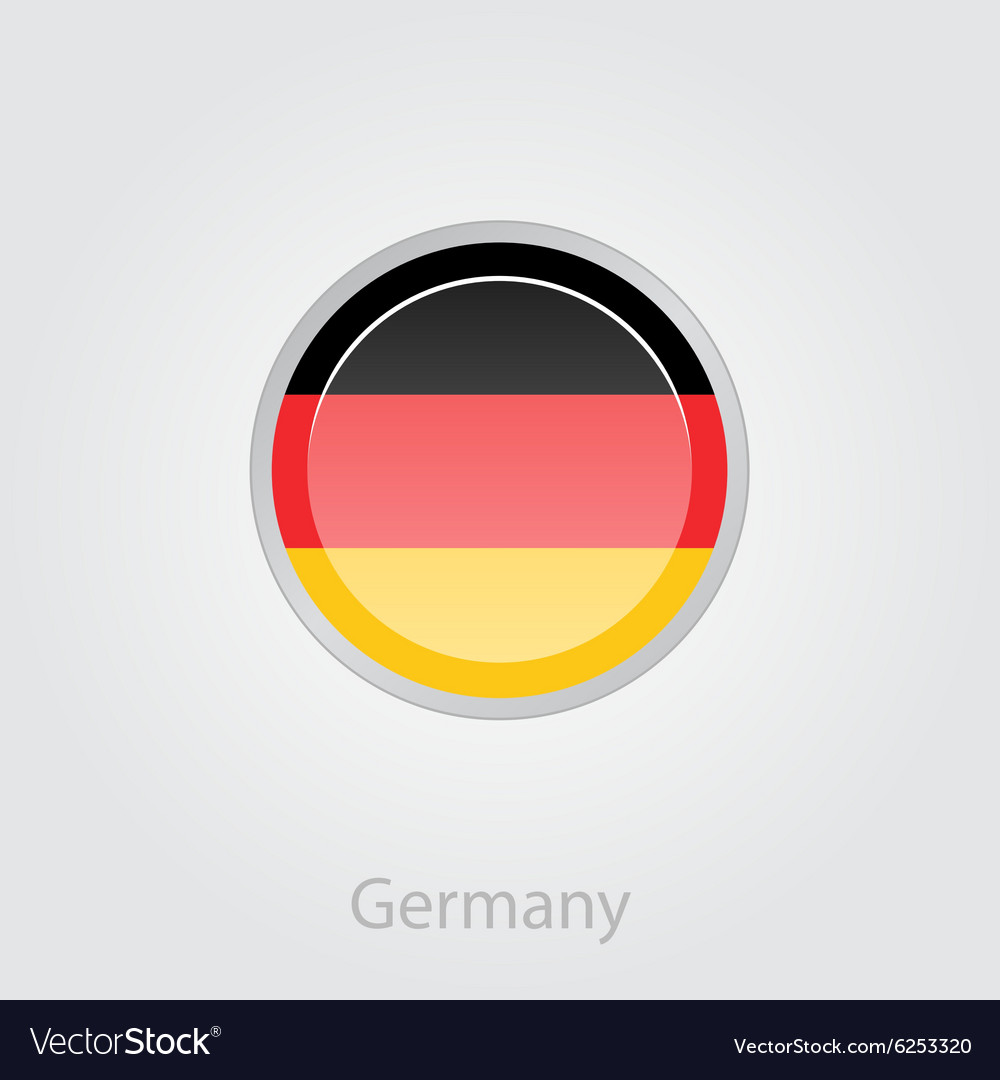Germany flag button Royalty Free Vector Image - VectorStock