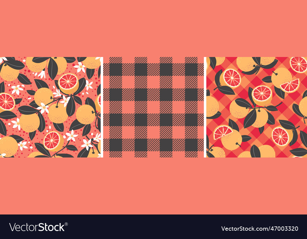 Grapefruit pattern seamless Royalty Free Vector Image