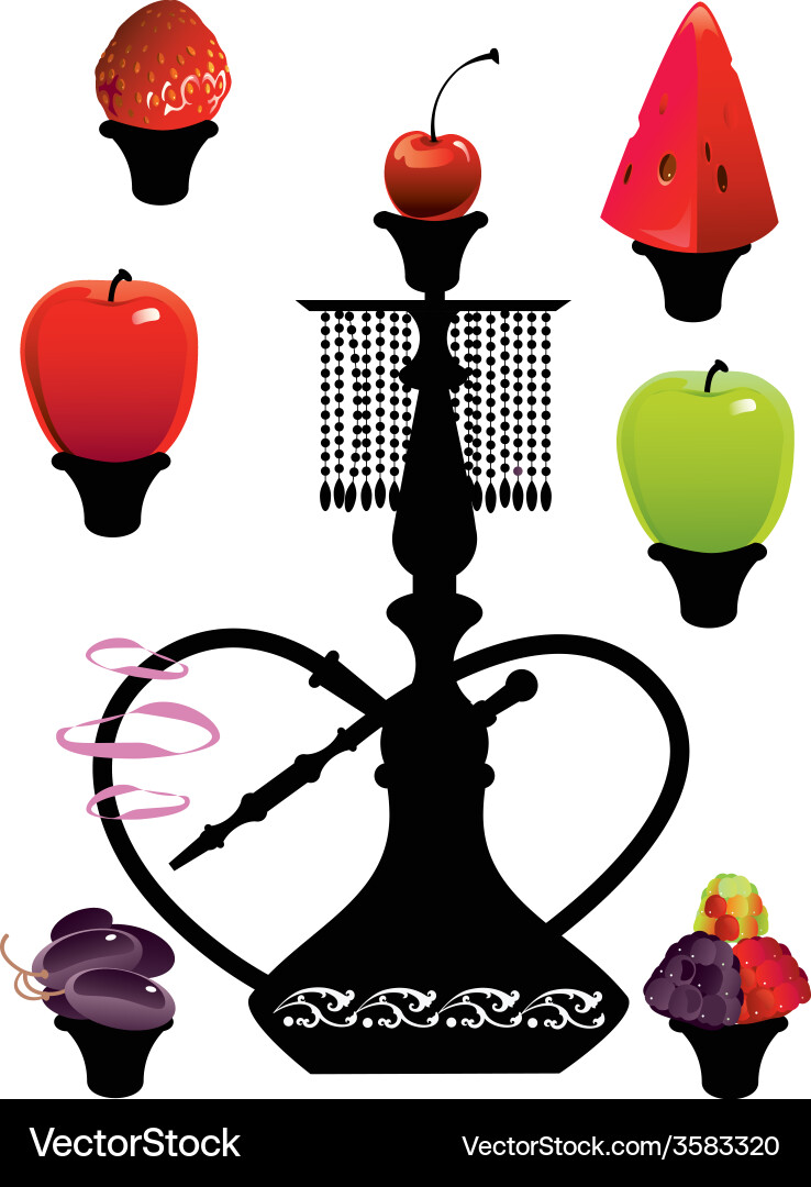 Hookah set Royalty Free Vector Image - VectorStock