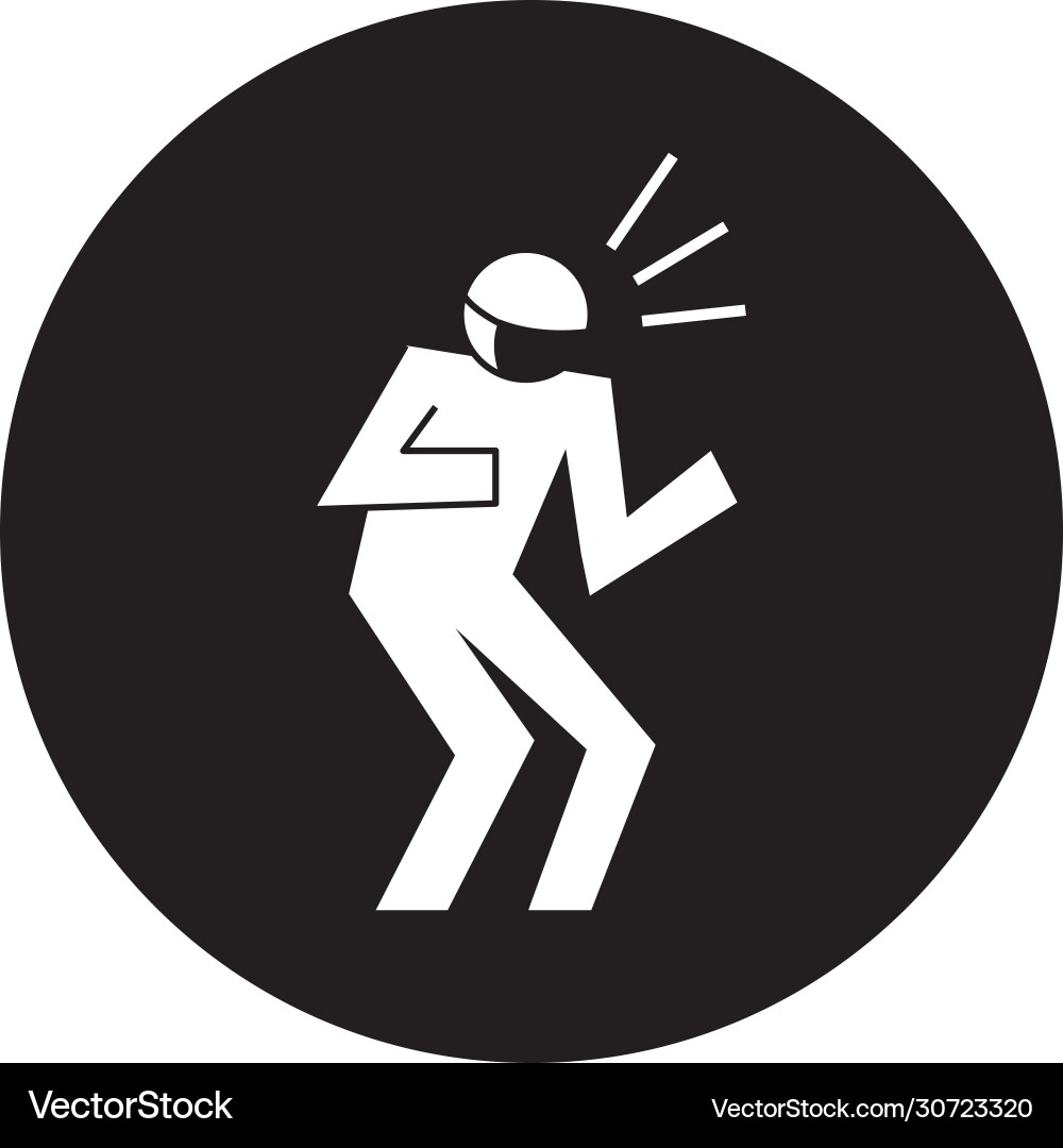 Human figure sneezing using face mask pictograph Vector Image