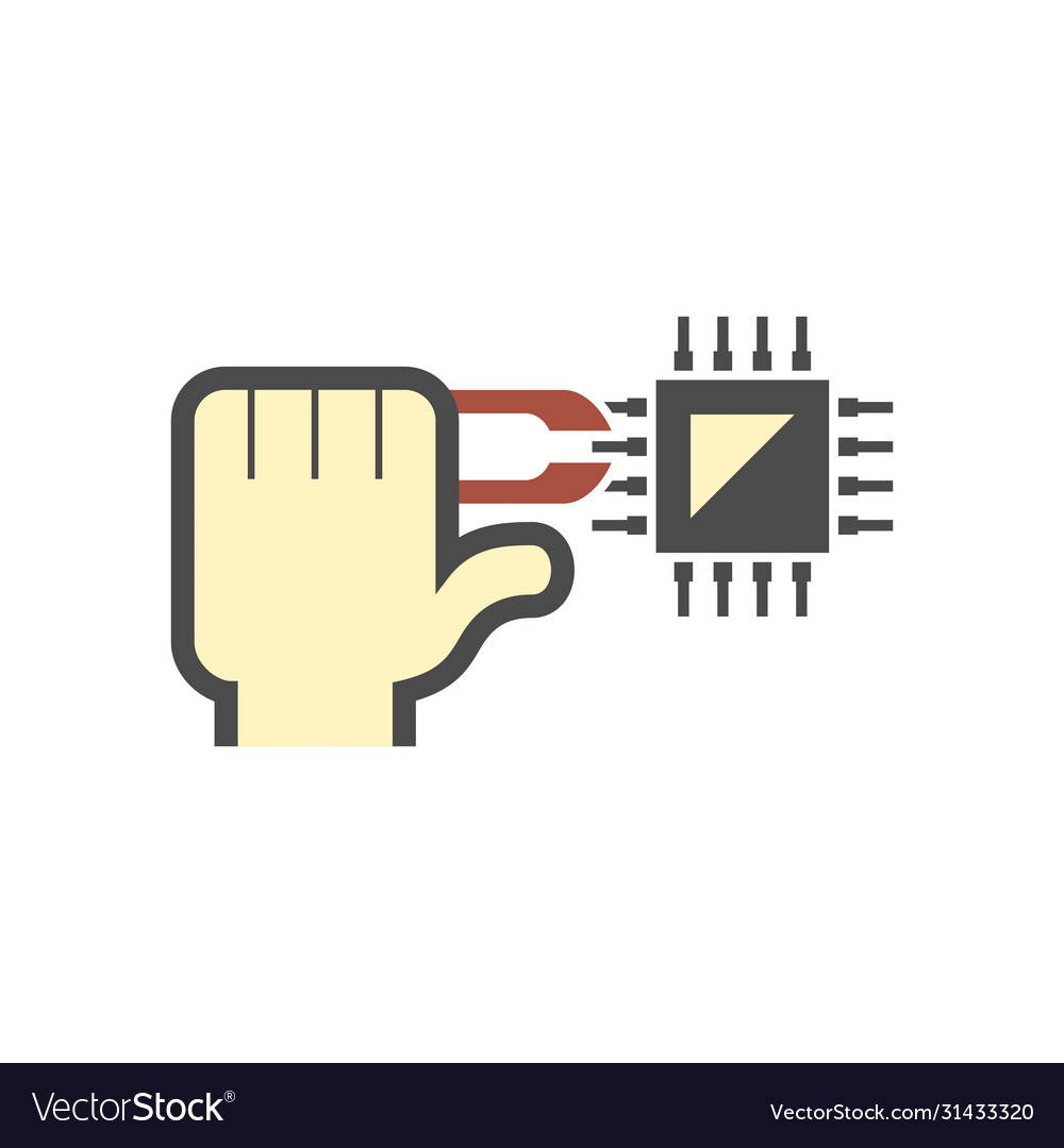Microchip testing icon Royalty Free Vector Image