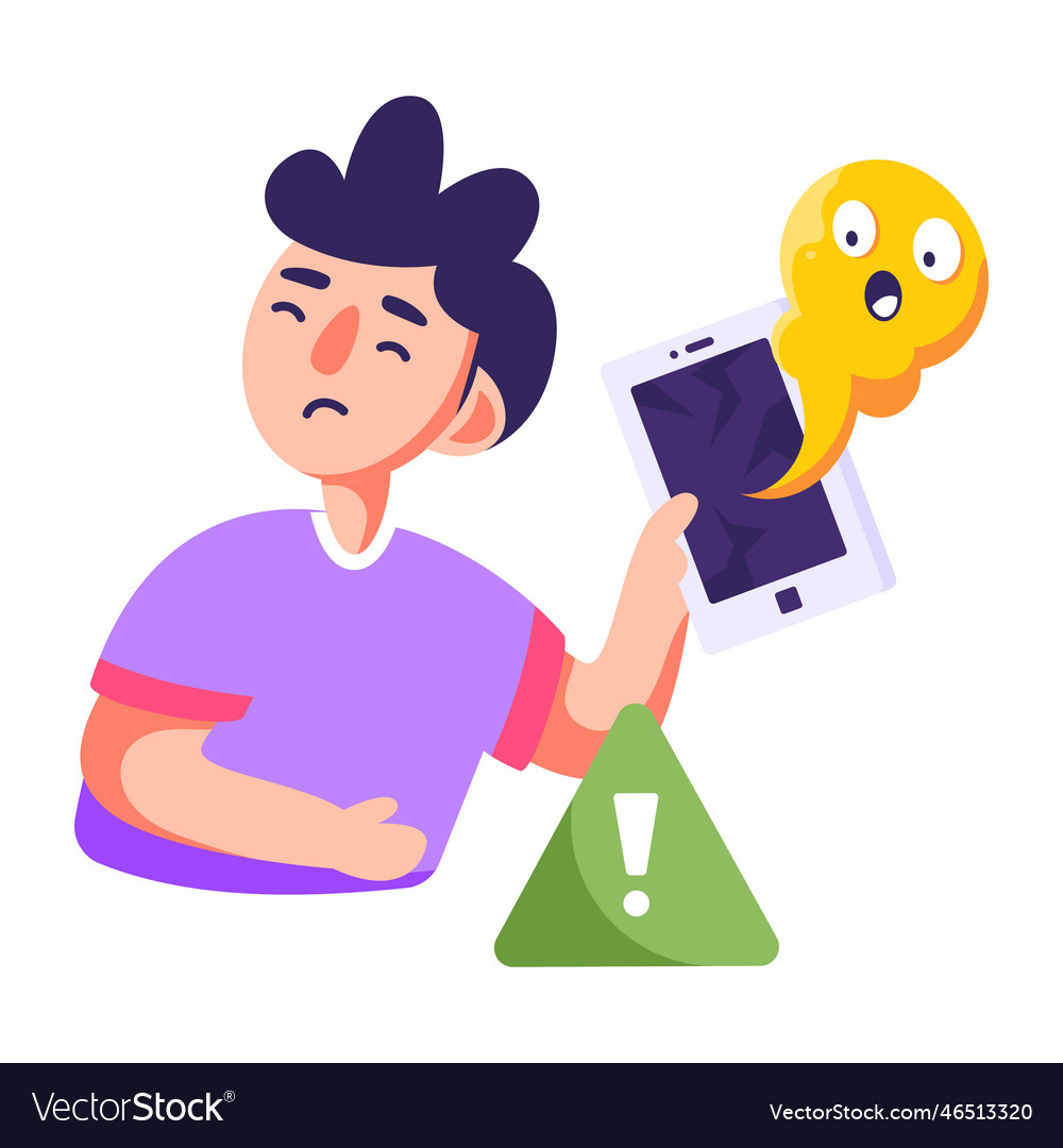 Mobile Issue Royalty Free Vector Image Vectorstock