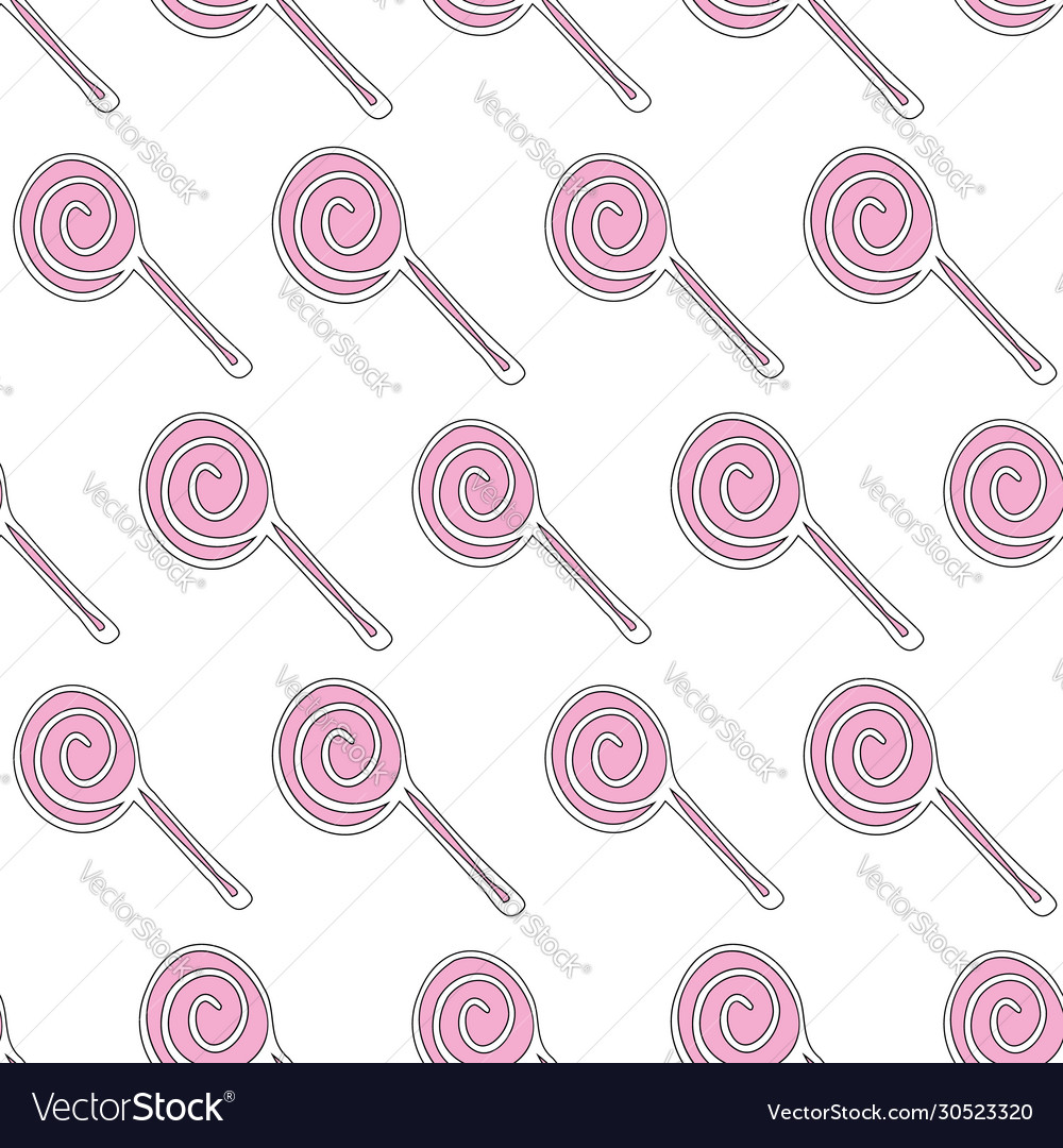 Pink candy seamless repeat pattern print Vector Image