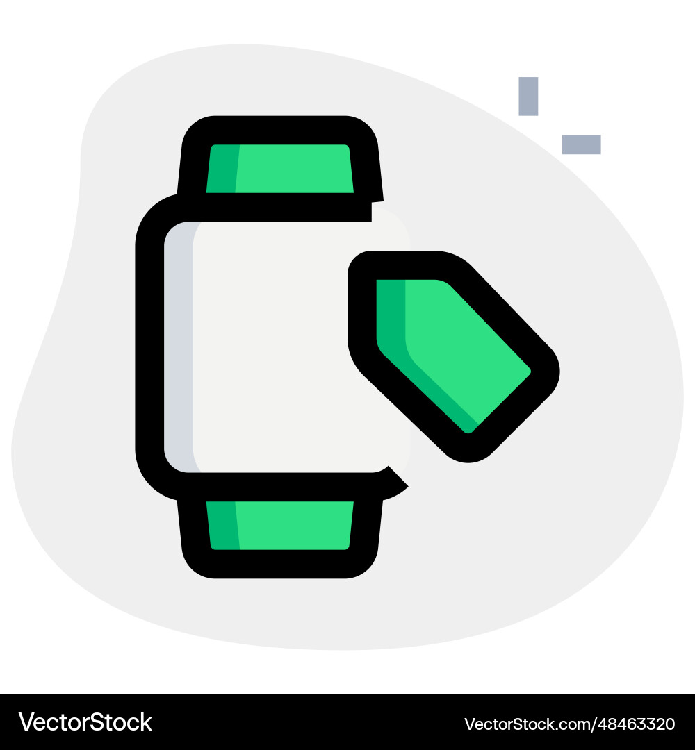 Price tag labelled on electronic gadget Royalty Free Vector