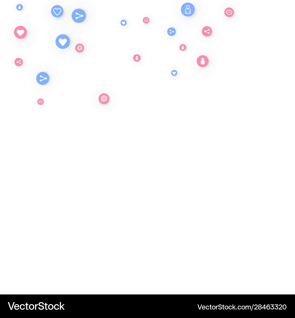 Social media marketing communication Royalty Free Vector