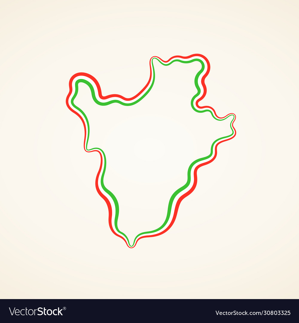 Burundi - outline map Royalty Free Vector Image Burundi - outline map Royalty Free Vector Image
