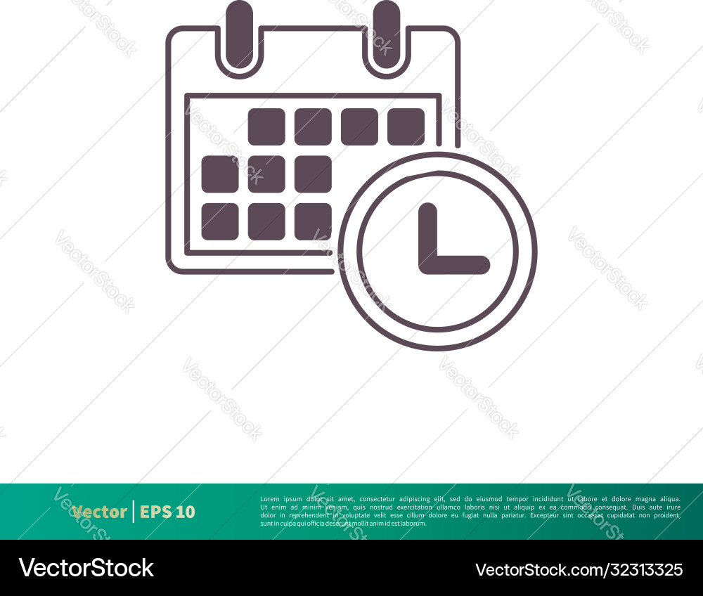 Calendar schedule icon logo template design eps 10